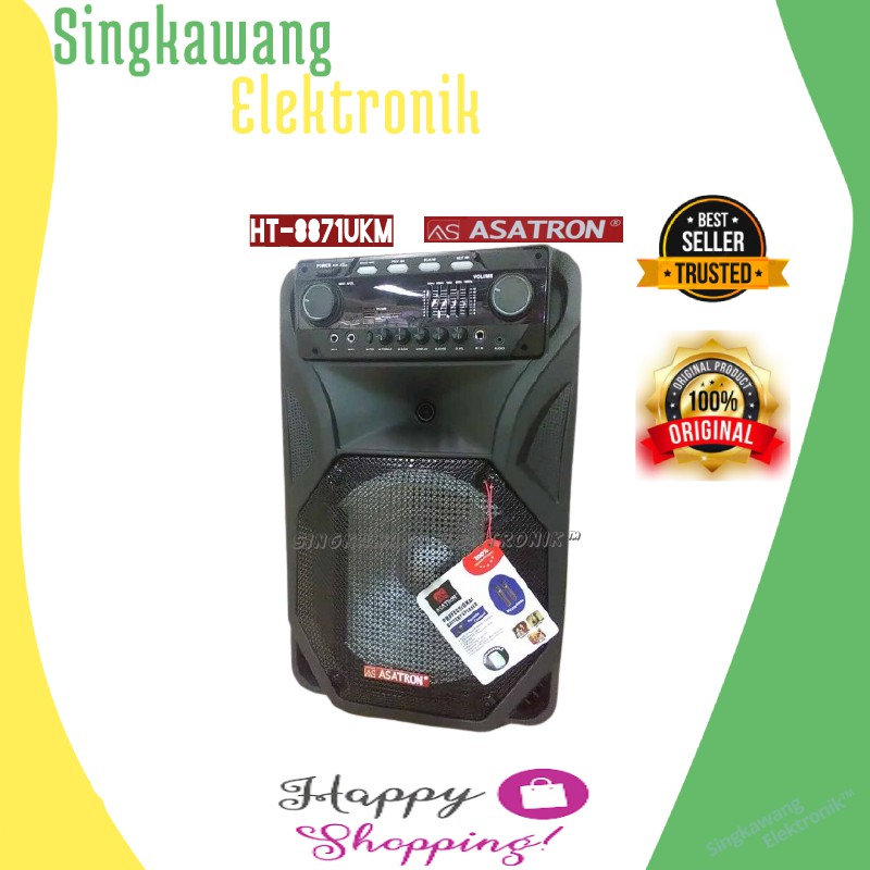 Jual Asatron Portable Amplifier Wireless HT-8871UKM Front Control Sound ...