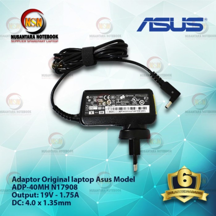Jual Adaptor Charger Laptop Asus ADP 40-MH 19V 1.75A DC : 4.0 X 1.35mm ...