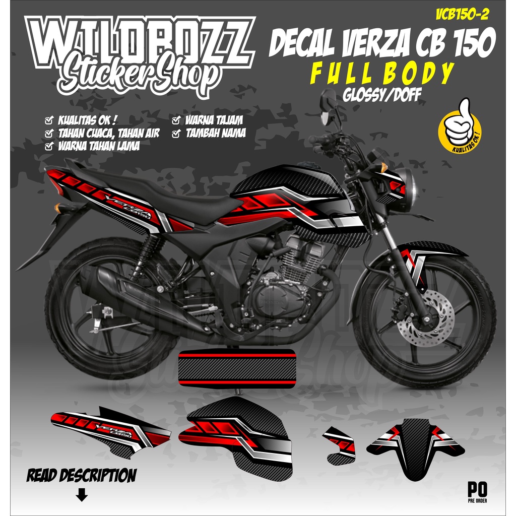 Jual decal Cb 150 VERZA full body (vcb150-2) -wildbozz- | Shopee Indonesia