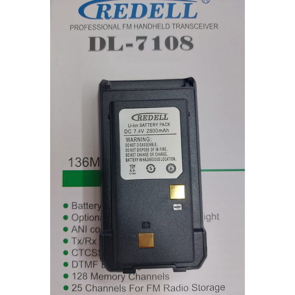 Jual BATTERY / BATERAI / BATRE HT REDELL DL-7108 | Shopee Indonesia