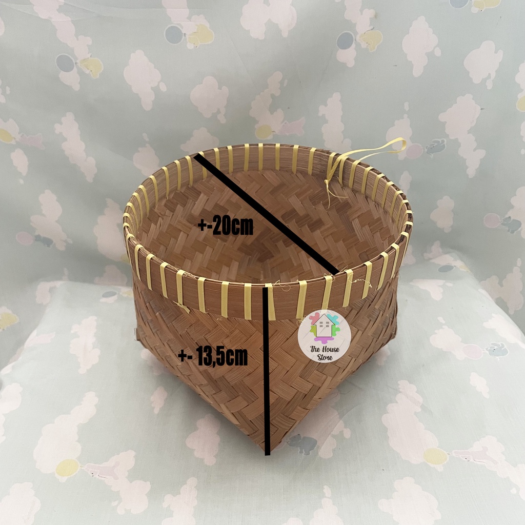 Jual WADAH ANYAMAN BAMBU 20CM / TOLOMBONG / TUMBU / BAKUL BESEK ...