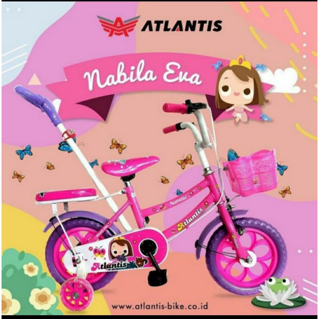 Jual sepeda anak perempuan mini 12 atlantis kitty dorongan dan stir ...
