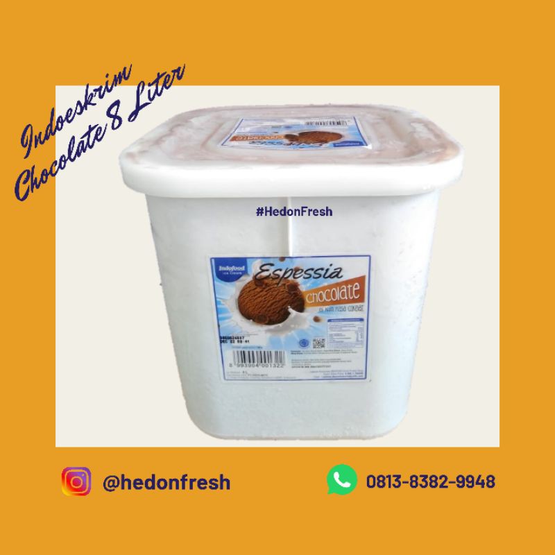 Jual Es Krim Cokelat ( Ice Cream Chocolate ) Indoeskrim 8 Liter ...