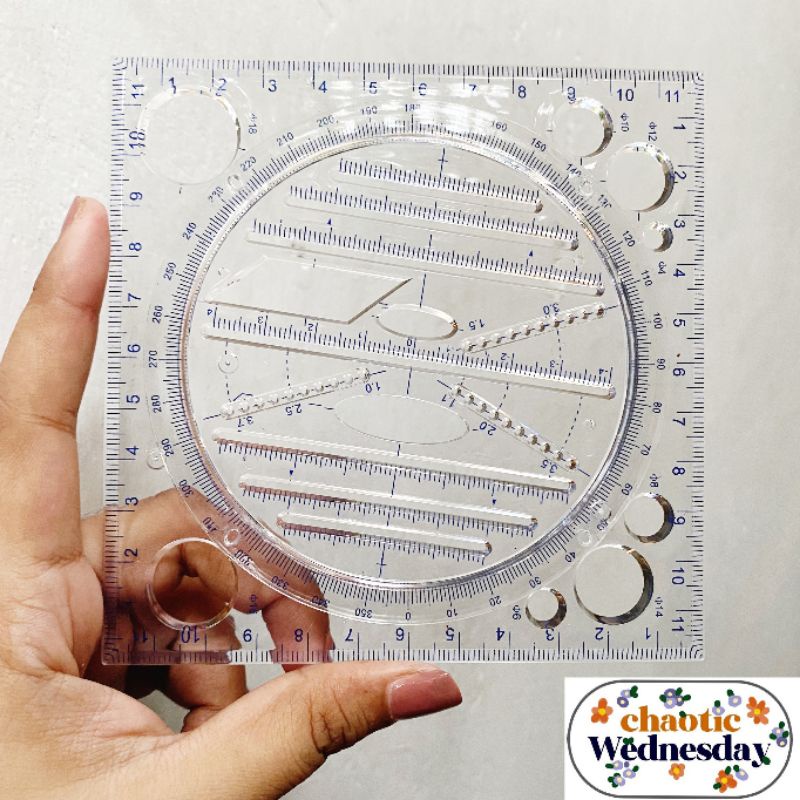 Jual Penggaris geometri lengkap dengan busur, penggaris rotary dan ...