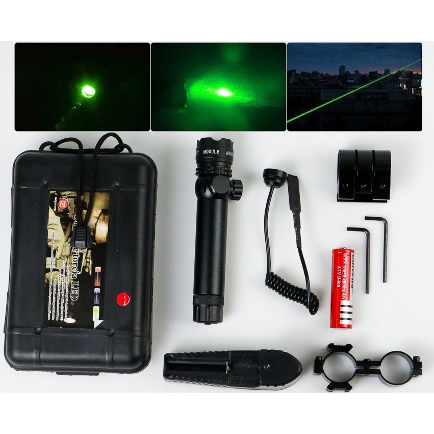 Jual TaffLED Tactical Senter + Dot Laser Gun Scope Mount Airsoft Rifle + Baterai + Charger JG-1 ...