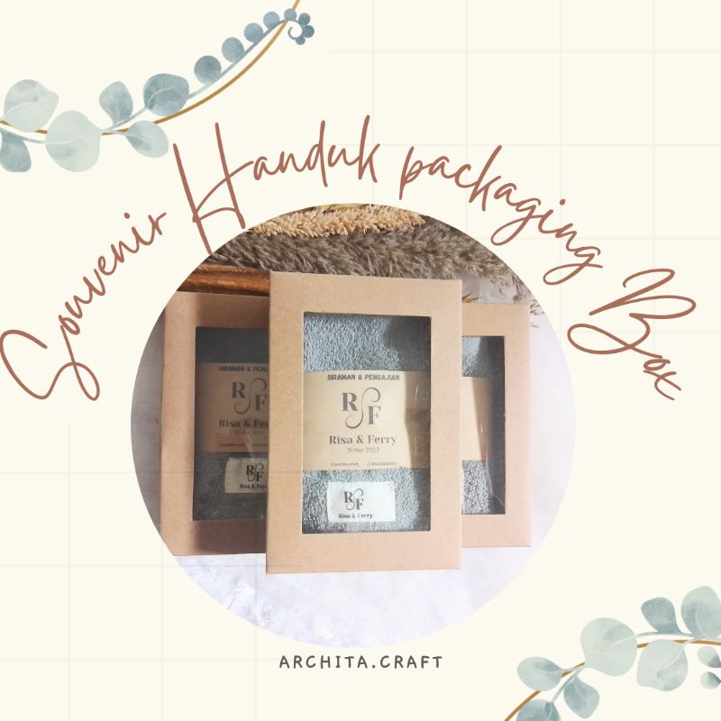 Jual Souvenir handuk packaging Box /souvenir pernikahan face towl ...