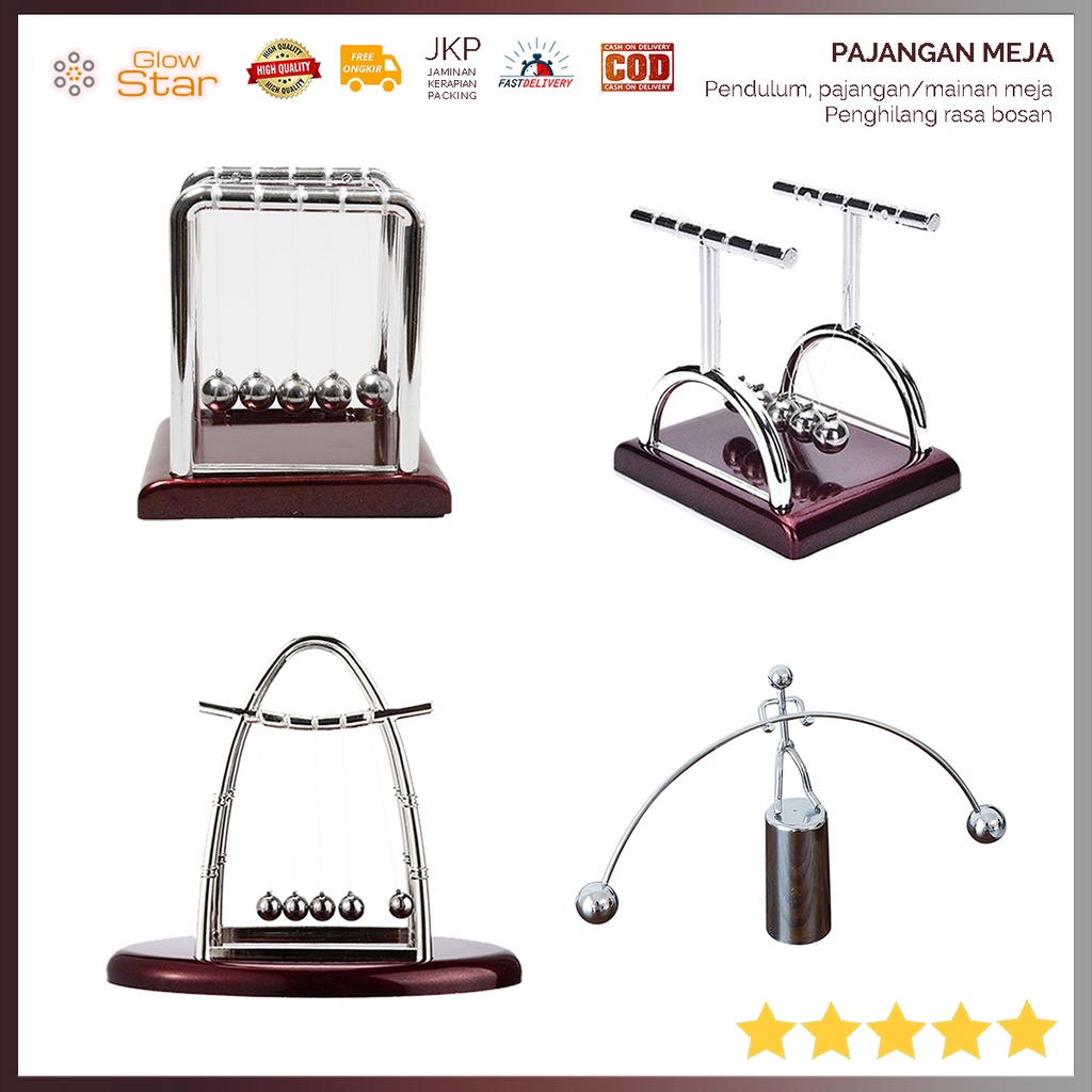 Jual Pajangan Meja Pendulum Newton, Mainan meja pengusir bosan. Hiasan ...