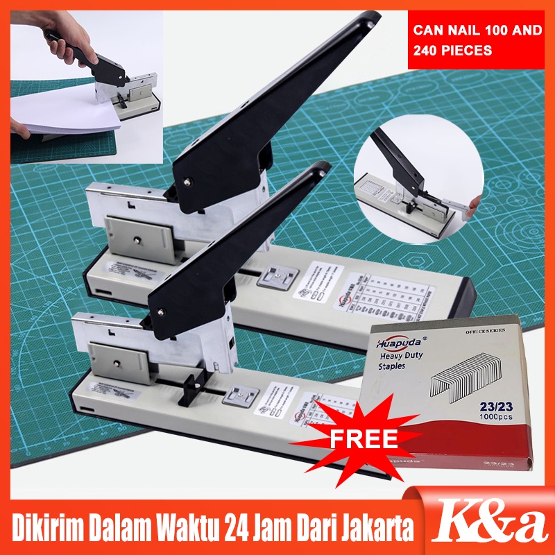 Jual 【Free Staplers】Penjilid Kertas Buku Stapler Kertas Tebal Office ...