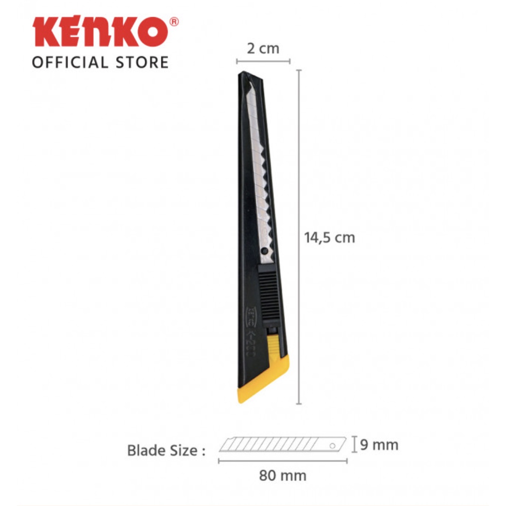 Jual Cutter Kenko K 200 (9mm Blade) | Shopee Indonesia