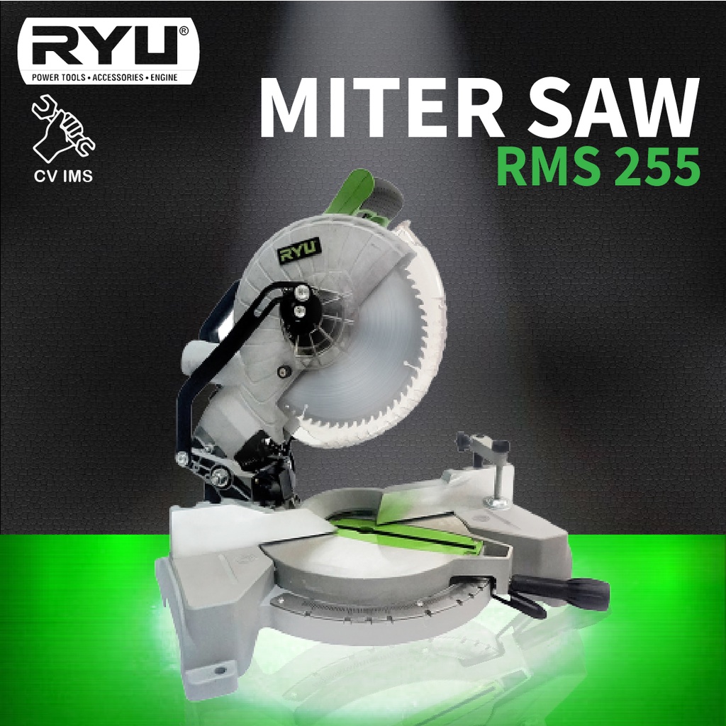 Jual Mesin Gergaji Potong Aluminium Miter Saw 10" RMS255 RYU | Shopee Indonesia