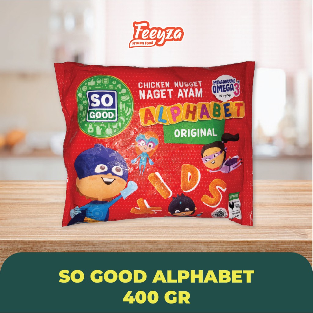 Jual So Good Nugget Ayam Alphabet (400 gram) | Shopee Indonesia