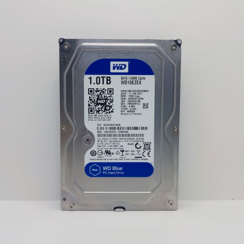 Jual HARDISK 1TB WD BLUE 7200 RPM SATA 3,5" -HDD INTERNAL 1TB FOR PC CPU COMPUTER 100% SENTINEL ...