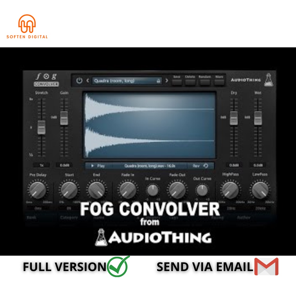 Jual AudioThing Fog Convolver VST Plugin true stereo convolution reverb ...