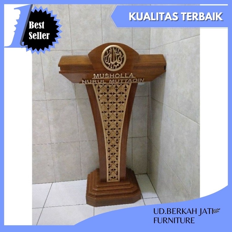 Jual MIMBAR KHUTBAH MIMBAR PRESIDEN MIMBAR MINIMALIS BAHAN KAYU JATI ...