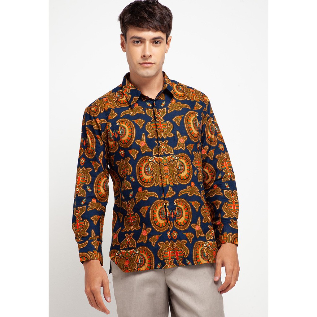 Jual Adikusuma by Arjuna Weda Kemeja Batik Babon Angrem - Biru Tua ...
