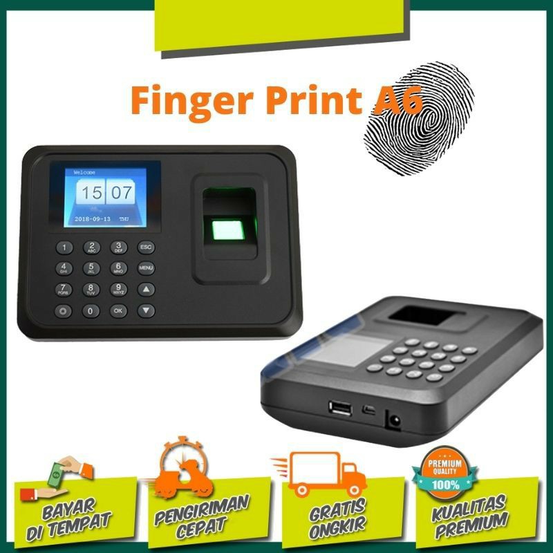 Jual Mesin Finger Print A6 Biometric Time Attendace Mesin Absensi Sidik Jari | Shopee Indonesia