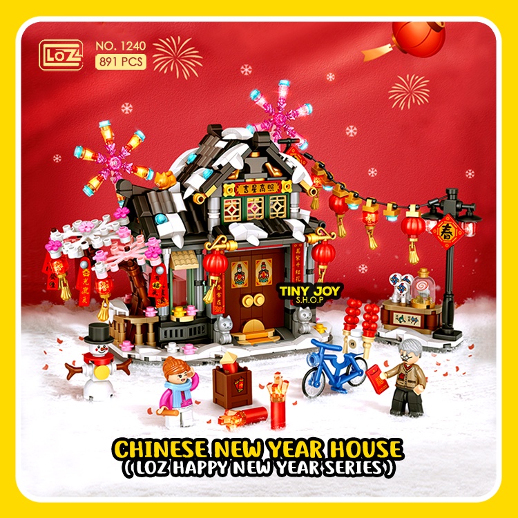 Jual LOZ Mainan Mini Block (CHINESE NEW YEAR HOUSE) 1240 Rumah Sincia ...
