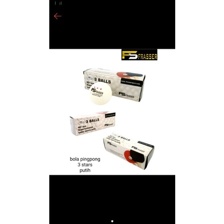 Jual bola pingpong tenis meja frasser kotak 3 bintang putih | Shopee Indonesia