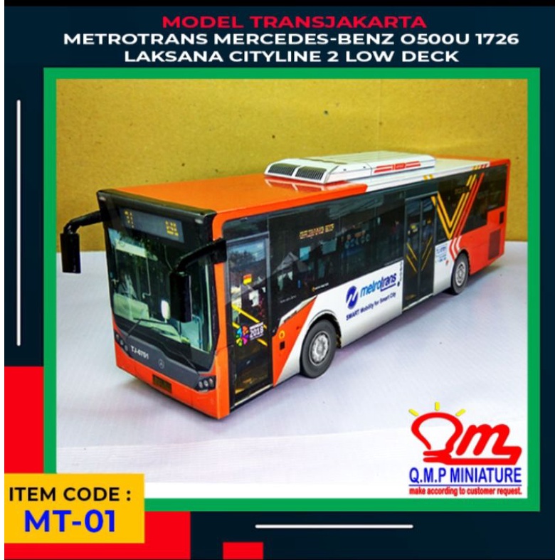 Jual Miniatur Bus Transjakarta,Metrotrans,bus kota | Shopee Indonesia