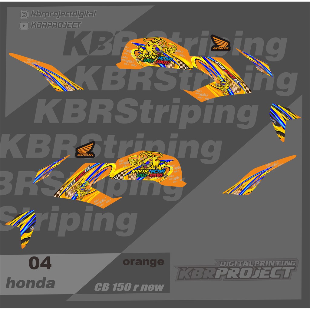 Jual (cod) Stiker Motor cb150r new Sticker Striping List Honda cb150r ...