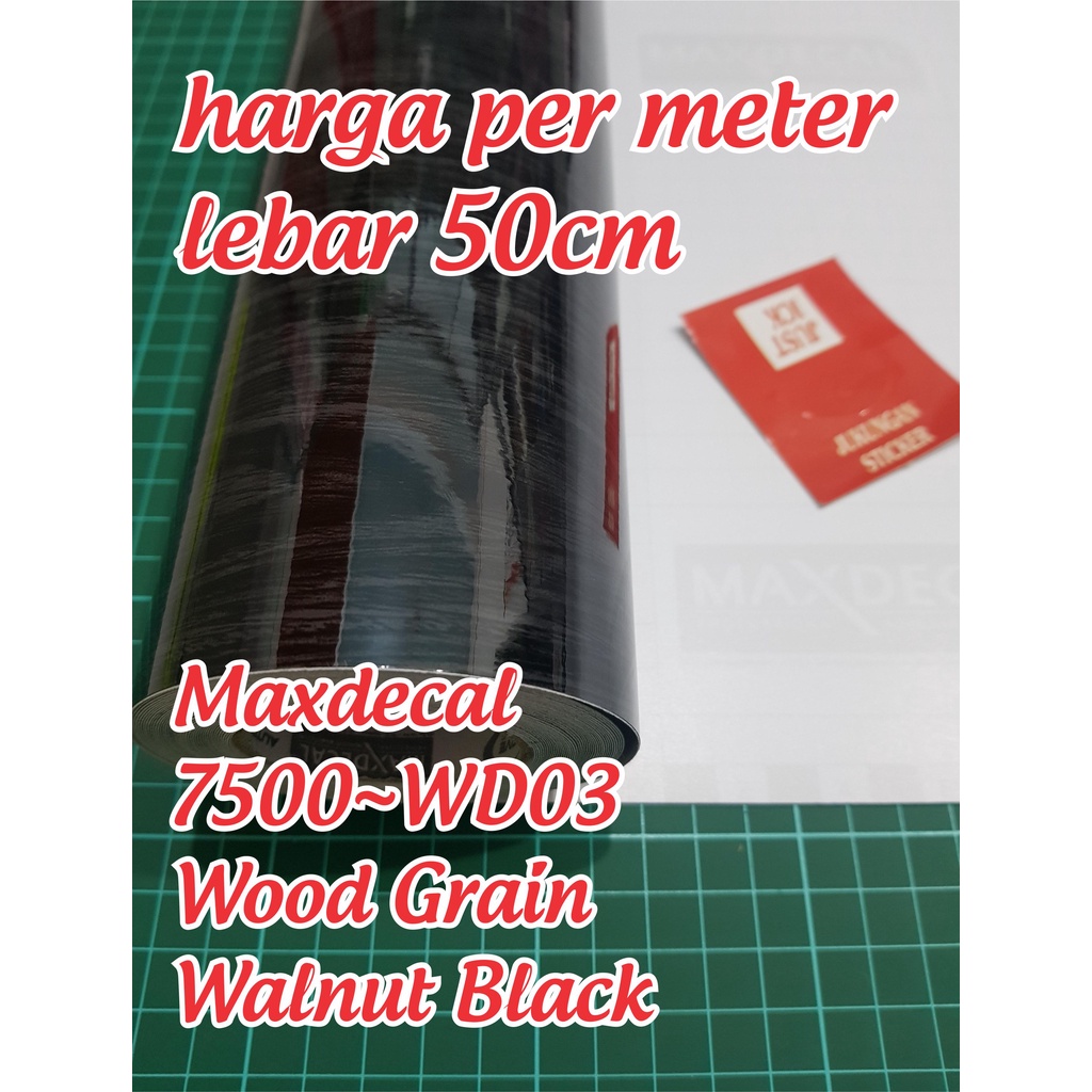 Jual Sticker Maxdecal Wood Grain - Stiker Max Decal Motif Kayu Glossy - Walnut Black - WD03 ...