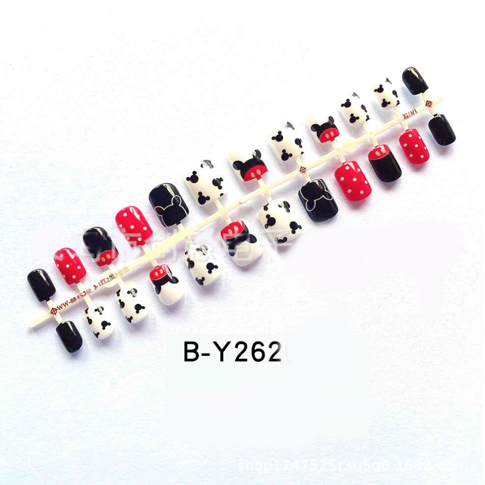 Jual 24pcs Kuku Palsu Fake Nail Mickey Minnie Glossy / Kuku palsu polos ...