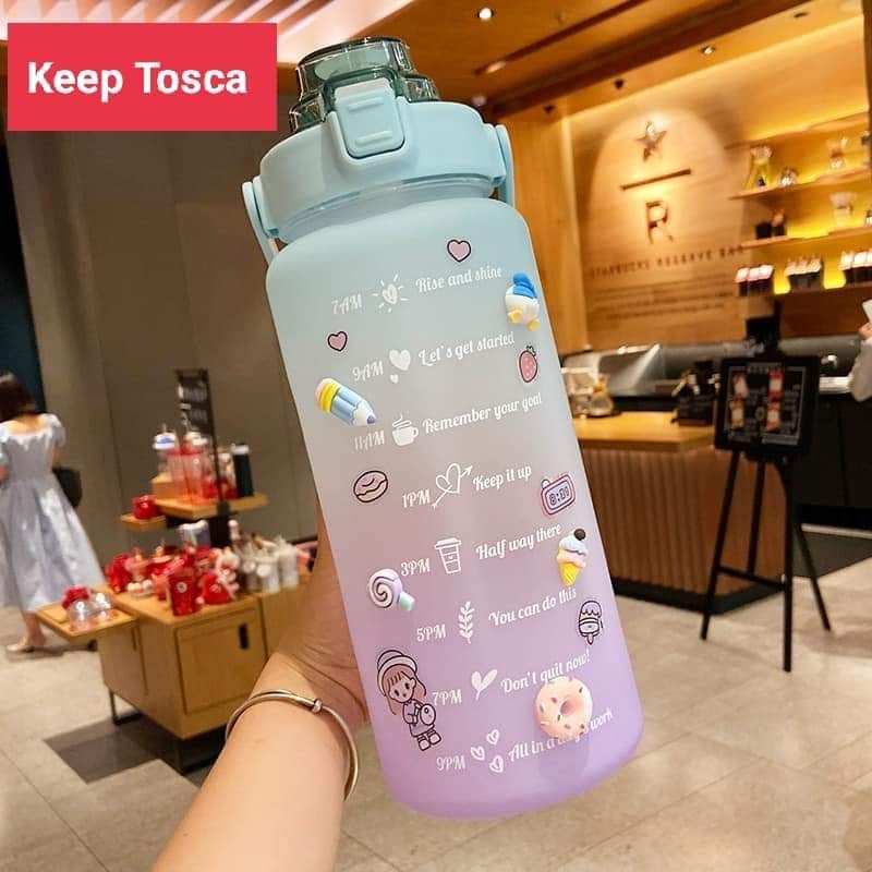 Jual Botol air minum plus stiker 2L/botol minum 2liter/botol air ...