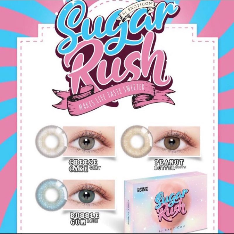 Jual SOFTLENS SUGAR RUSH BY EXOTICON MINUS ( 0.50 - 3.00) | Shopee Indonesia