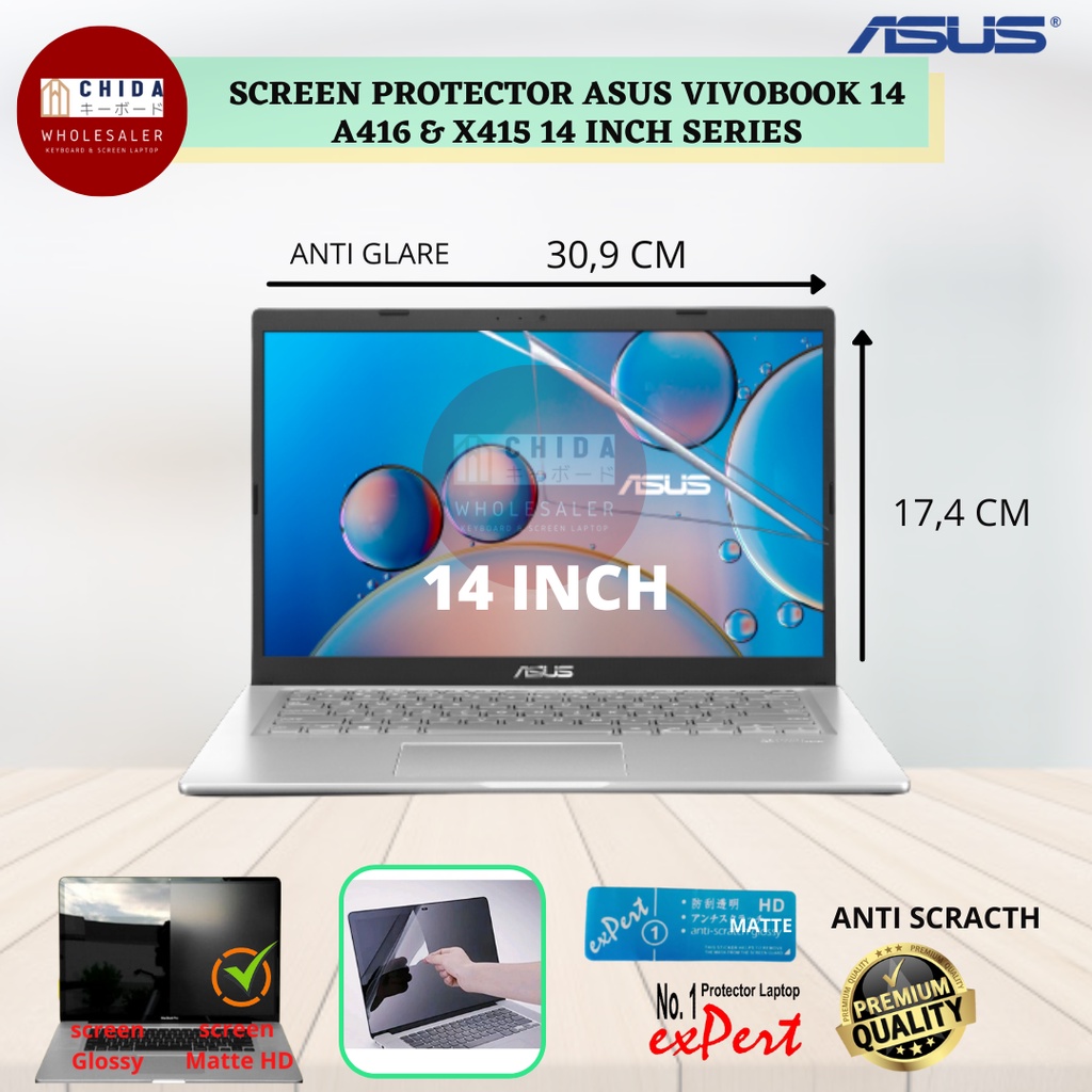 Jual screen guard / screen protector / laptop anti gores laptop 14 ...