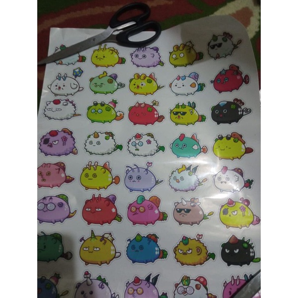 Jual Axie Infinity - Sticker Vynil Karakter Hero Axie Print Cutting A3 ...