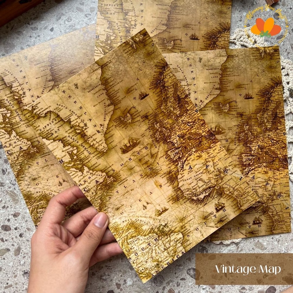 Jual Kertas Scrapbook - Vintage Paper Journal Journaling DECO diari ...