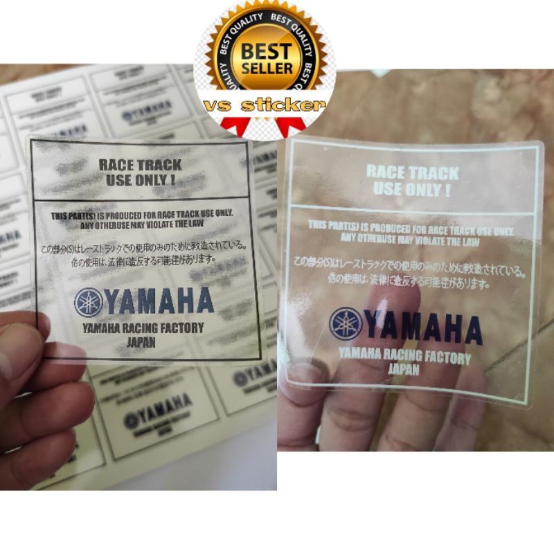 Jual STICKER PRINTCUTT YAMAHA RACING FACTORY RACE TRACK USE ONLY MOTOR ...