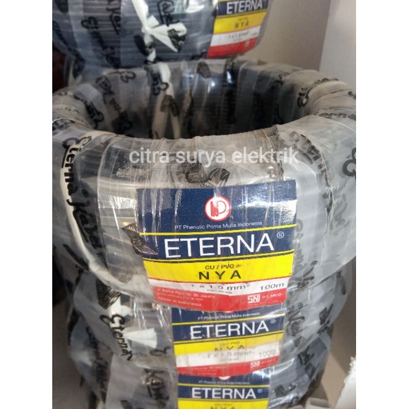 Jual Kabel Eterna NYA 1.5mm 100m/roll | Shopee Indonesia