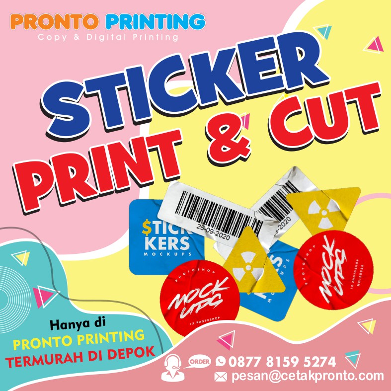 Jual Pronto printing Stiker [ sehari jadi ] Print and Cut Vinyl & Transparant Murah | Shopee ...
