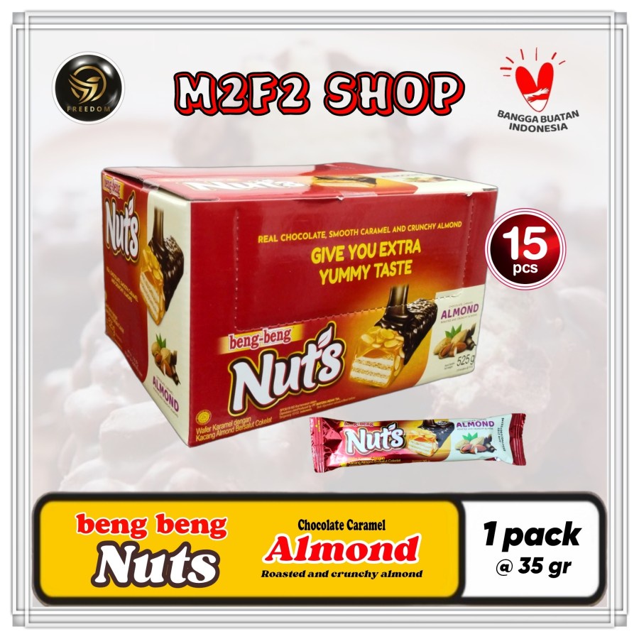 Jual Beng Beng NUTS Wafer Almond Caramel Chocolate Cokelat - 35 gr ...