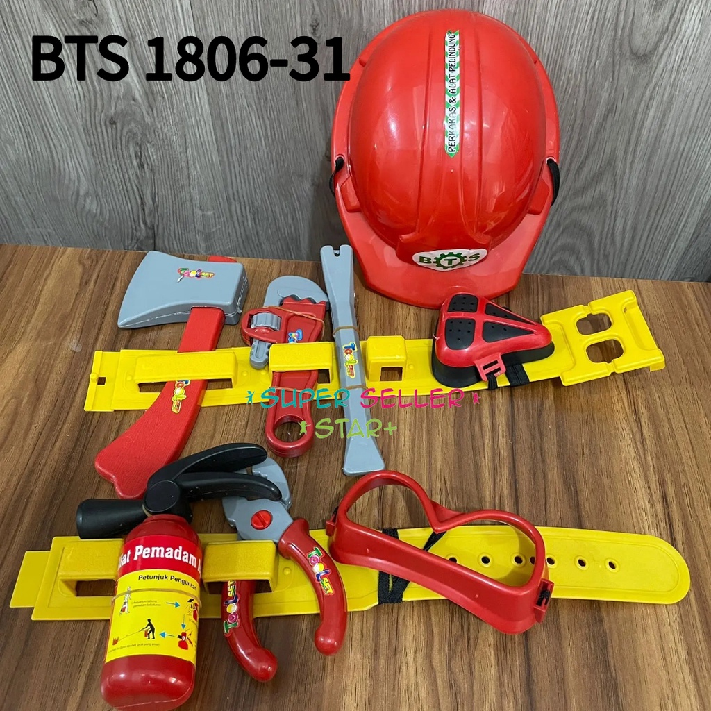 Jual MAINAN TOOL SET HELM PERKAKAS DAN PEMADAM KEBAKARAN BTS 1806-31 ...