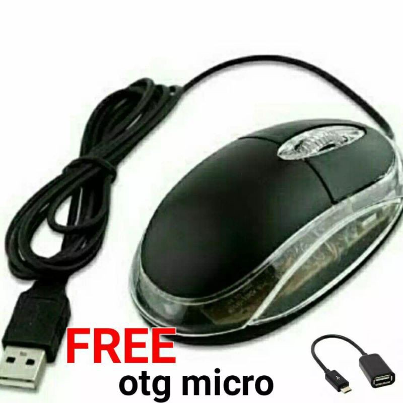 Jual Mouse Optical USB Free Otg Micro / Bisa Untuk Mouse Handphone ...