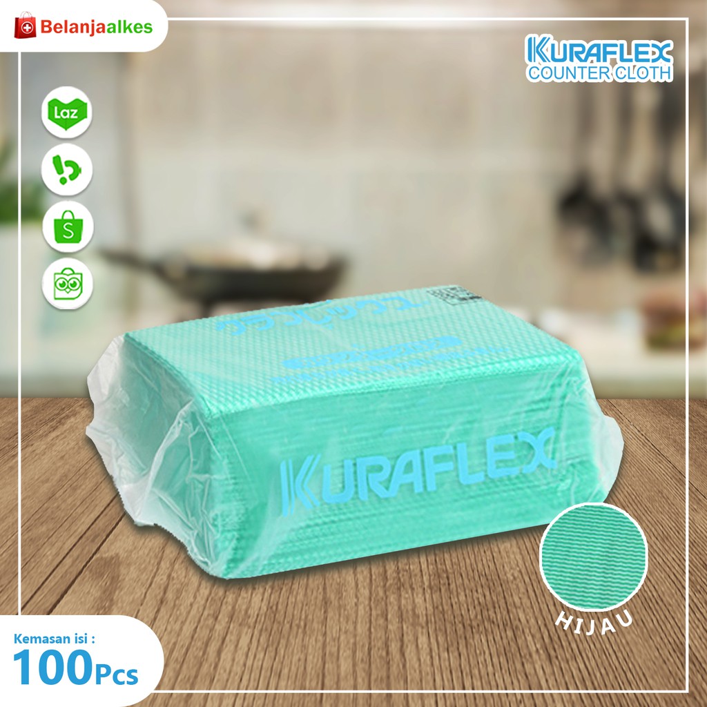Jual Kuraray Kain Lap Kuraflex Counter Cloth isi 100 Pcs | Shopee Indonesia