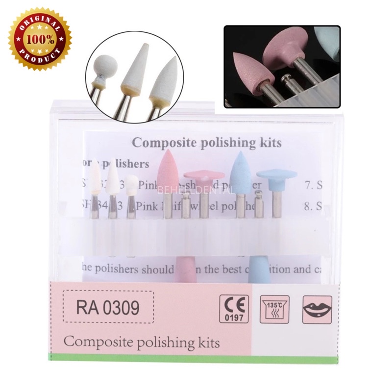 Jual Bur Composite Polishing Kit isi 9 For Low Speed RA 0309 Poles ...