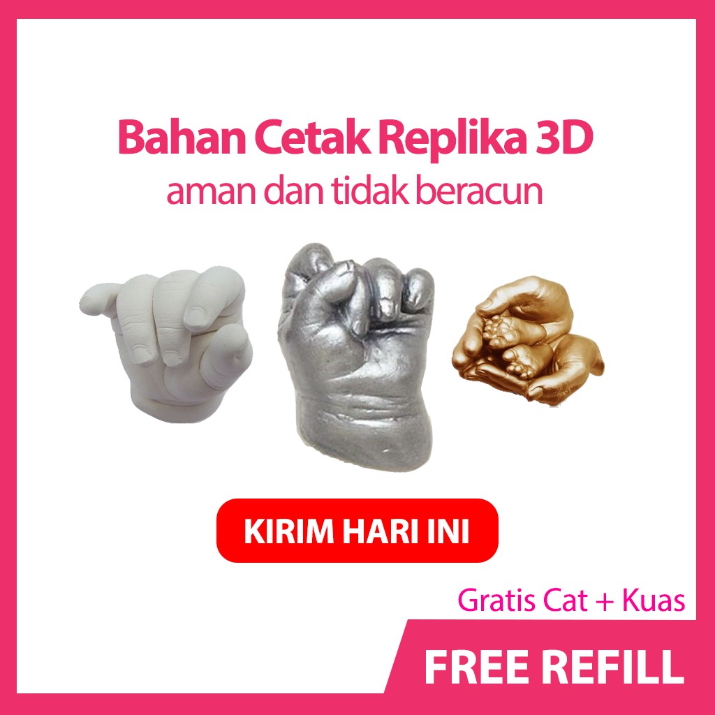 Jual KHUSUS RESELLER Jual Bahan Cetakan Replika Tangan dan Kaki 3D - Casting Kit 3D | Shopee ...