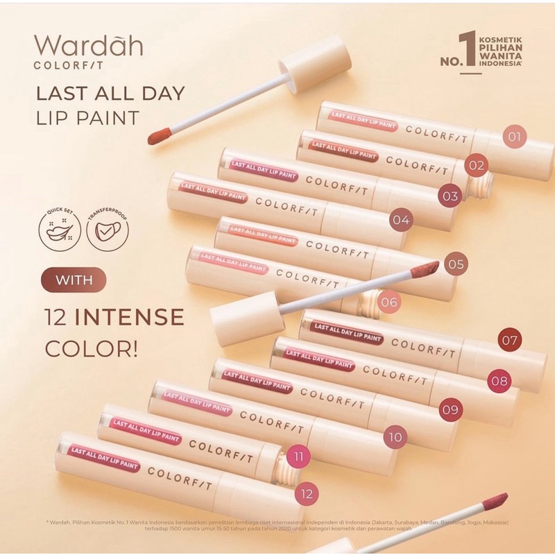 Jual WARDAH COLORFIT LAST ALL DAY LIP PAINT / WARDAH COLORFIT LIP PAINT ...