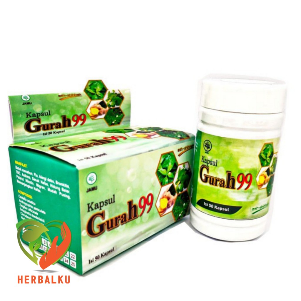 Jual Kapsul Gurah 99 Herbal Terapi Batuk Asma Flu Bronkhitis Sesak ...
