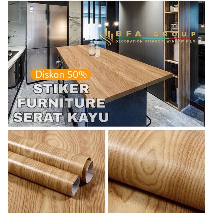 Jual Wallpaper kayu / stiker furniture / stiker vinyl / sticker kayu ...