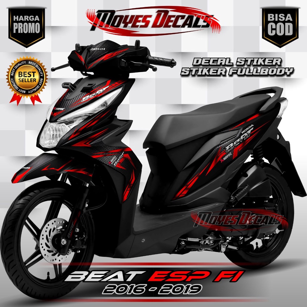 Jual Decal Beat 2016-2019 Full Body, Stiker Dekal Honda Beat ESP ...