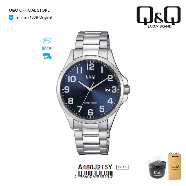 Jual Q&Q QnQ QQ Original Arloji Jam Tangan Pria Analog Stainless Steel ...