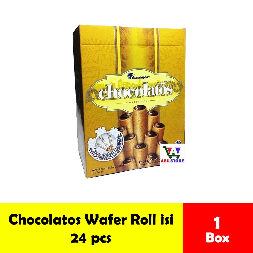 Jual Chocolatos Wafer Roll Original Stik Box isi 24pcs Short | Shopee ...