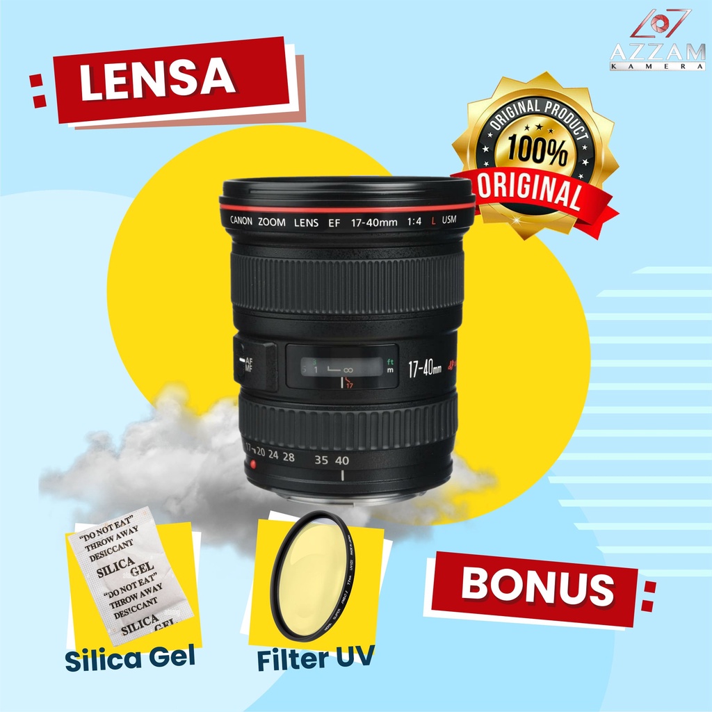 Jual Lensa Kamera Canon 17-40mm F4 L Series Lensa Wide untuk Full Frame ...