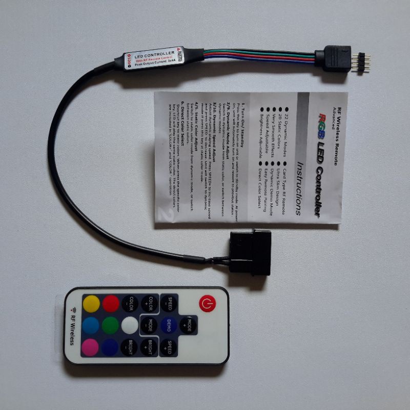 Jual RGB Controller 4 Pin 12V RF Remote Molex IDE PSU | Shopee Indonesia
