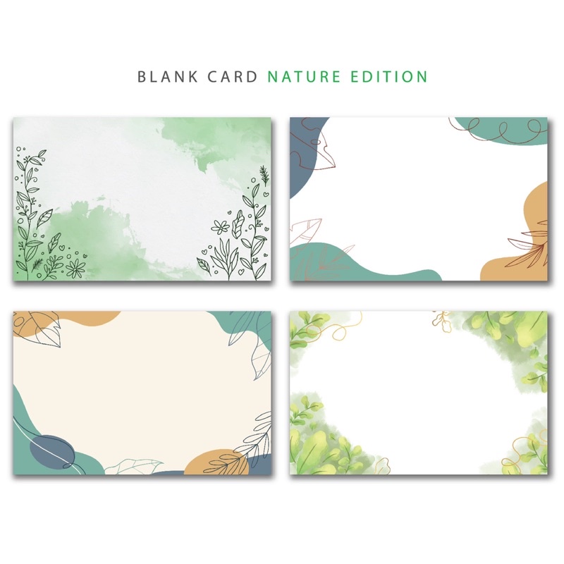 Jual BLANK CARD KARTU UCAPAN KOSONG TAG GREETING CARDS EARTH PLANT ...