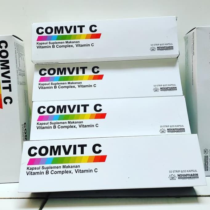 Jual ORIGINAL!! COMVIT C Vitamin C 500mg + B Complex (100 Kapsul ...